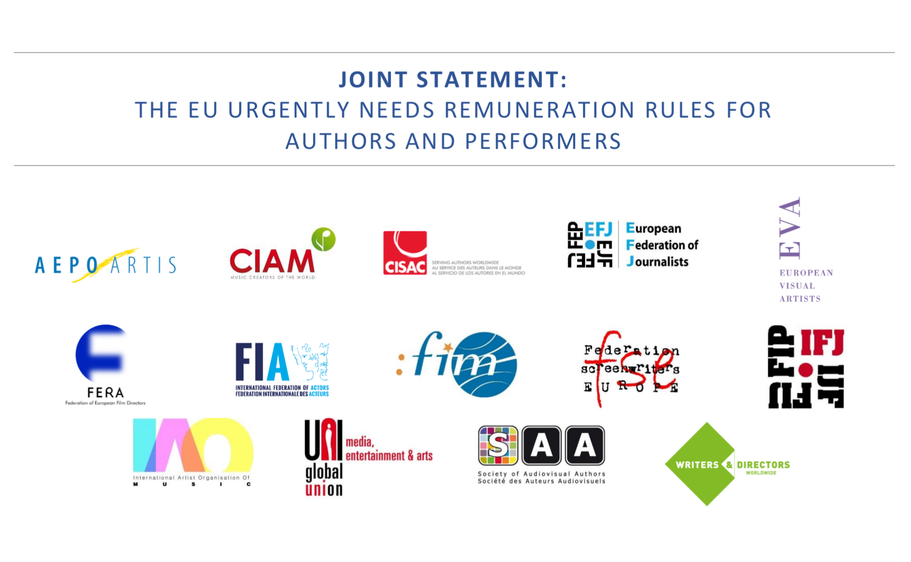 THE EU URGENTLY NEEDS REMUNERATION RULES FOR AUTHORS AND PERFORMERS ...